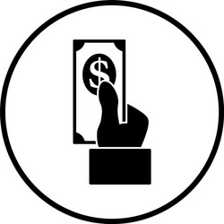 Income black icon concept Royalty Free Vector Image