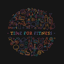 Healthy lifestyle background sport and activity Vector Image