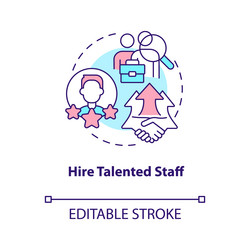 Hire talented staff blue gradient concept icon Vector Image