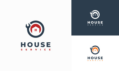 House service logo designs concept handyman Vector Image