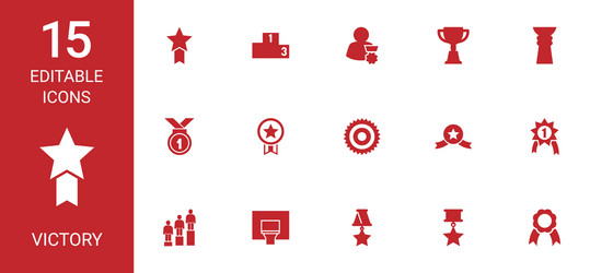 22 victory icons Royalty Free Vector Image - VectorStock