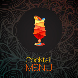 3d cocktail design menu Royalty Free Vector Image
