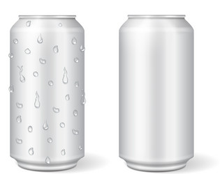 Blank tin can template for label design Royalty Free Vector