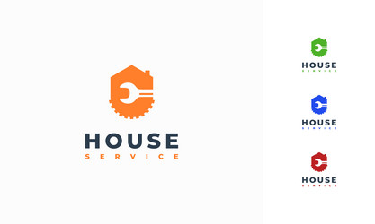 House service logo designs concept handyman Vector Image