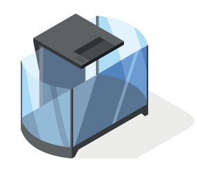 Isometric aquarium in modern minimalistic style Vector Image