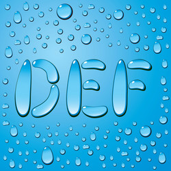 Water drop word Royalty Free Vector Image - VectorStock