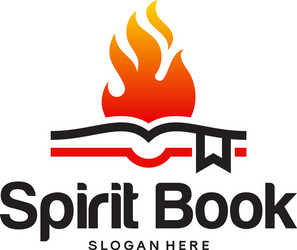 Spirit book logo designs motivation book logo Vector Image
