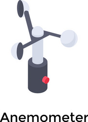 Anemometer icon cartoon style Royalty Free Vector Image