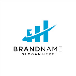 1 logo number one made of blue clear water Vector Image