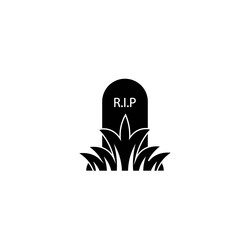 Grave rip logo Royalty Free Vector Image - VectorStock