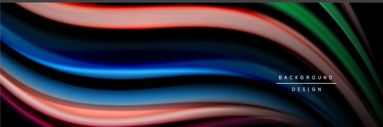 Silk and smooth flow wave poster design color Vector Image