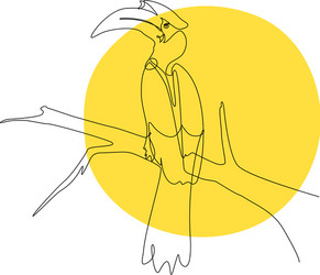 Blue tail birds monoline art Royalty Free Vector Image