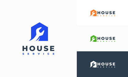 House service logo designs concept handyman Vector Image