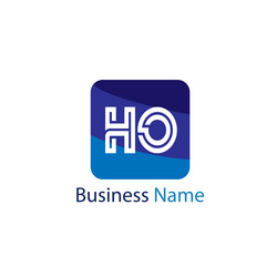 Initial letter ho logo template design Royalty Free Vector