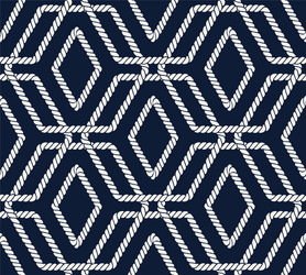 Endless nautical rope pattern hand drawn Vector Image