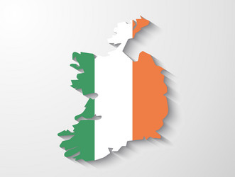 Map of ireland with regions Royalty Free Vector Image