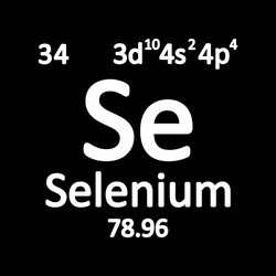 Periodic table element selenium icon Royalty Free Vector