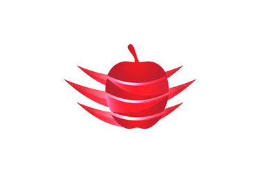 Red apple logo designs inspiration isolated Vector Image