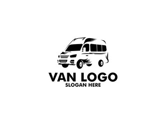 Simple van car logo icon on white background Vector Image