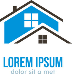 Home abstract logo design Royalty Free Vector Image