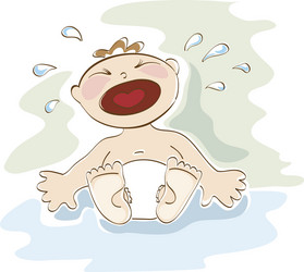 Crying baby Royalty Free Vector Image - VectorStock