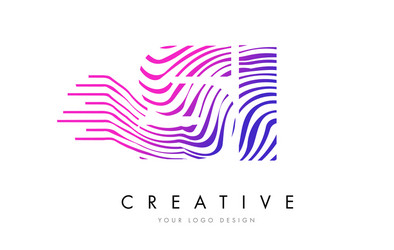 Creative colorful letters si s i logo Royalty Free Vector