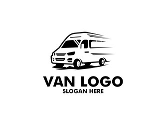 Simple van car logo icon on white background Vector Image