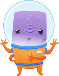 Cartoon chicken alien Royalty Free Vector Image