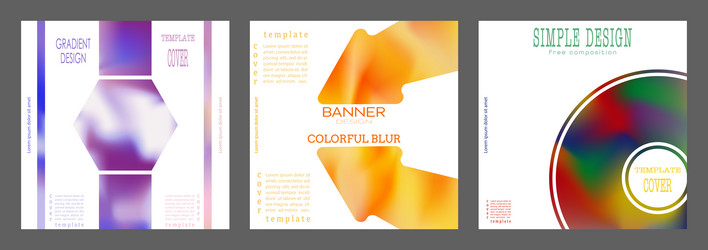 Colorful gradient with blur elements a template Vector Image