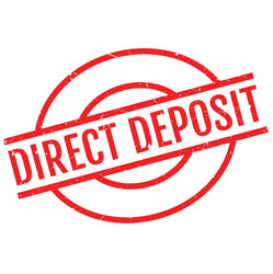 Direct deposit stamp Royalty Free Vector Image