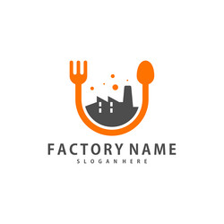 Food factory logo design creative Royalty Free Vector Image