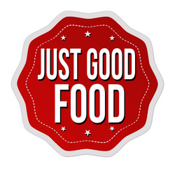 Safe food sticker safe food label Royalty Free Vector Image