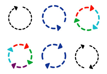 Circles arrows circle diagram infographic set Vector Image