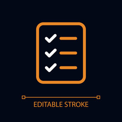 Checklist of completed tasks pixel perfect flat Vector Image