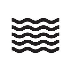 River wave icon set flat style isolated Royalty Free Vector