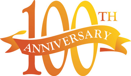 100 years ribbon anniversary Royalty Free Vector Image