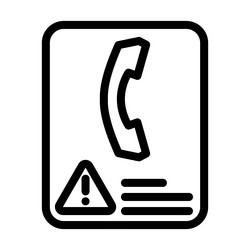 Emergency phone alert isometric icon Royalty Free Vector