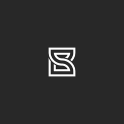 Double b monogram logo design Royalty Free Vector Image