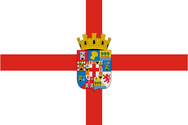 Flag granada city in andalusia spain Royalty Free Vector