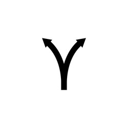 Fork in the road logo Royalty Free Vector Image