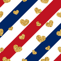 Gold and blue elegant geometric seamless pattern Vector Image