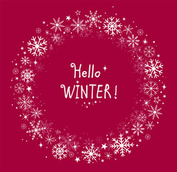 Winter frame with snowflakes Royalty Free Vector Image