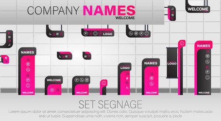 Signboards for business Royalty Free Vector Image