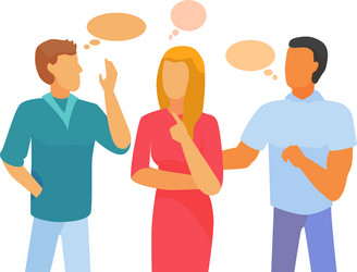 Bubble people bubbling speech communication Vector Image