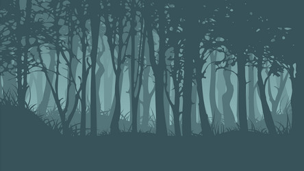 Dark Cartoon Forest Background