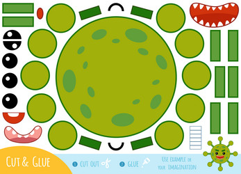 Education paper game for children cute bacteria Vector Image