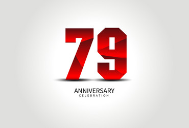 79 year anniversary celebration logo Royalty Free Vector