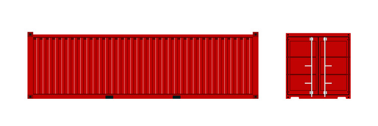 Colorful cargo shipping containers Royalty Free Vector Image