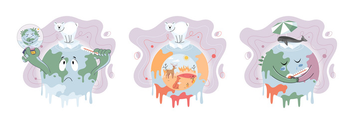 Climate change concept global warming design Vector Image