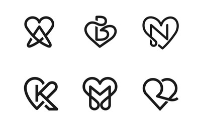 Heart Initials Vector Images (over 3,600)
